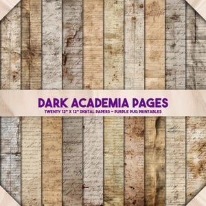 Dark Academia Pages - Gothic Parchment Paper, Dark Academia Textures ...