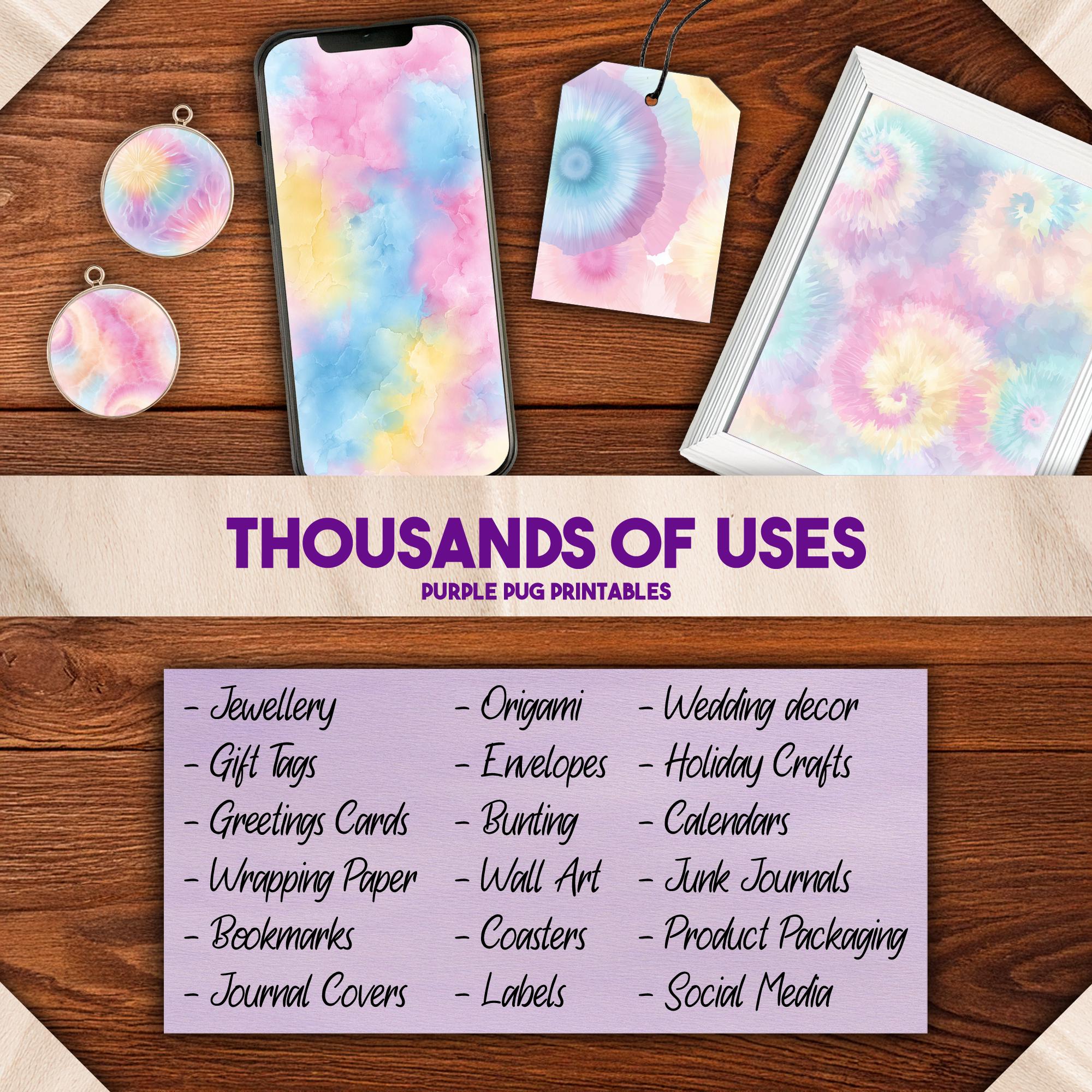 Tie Dye Dreams - Seamless Pastel Tie-dye Digital Paper Pack, Soft ...