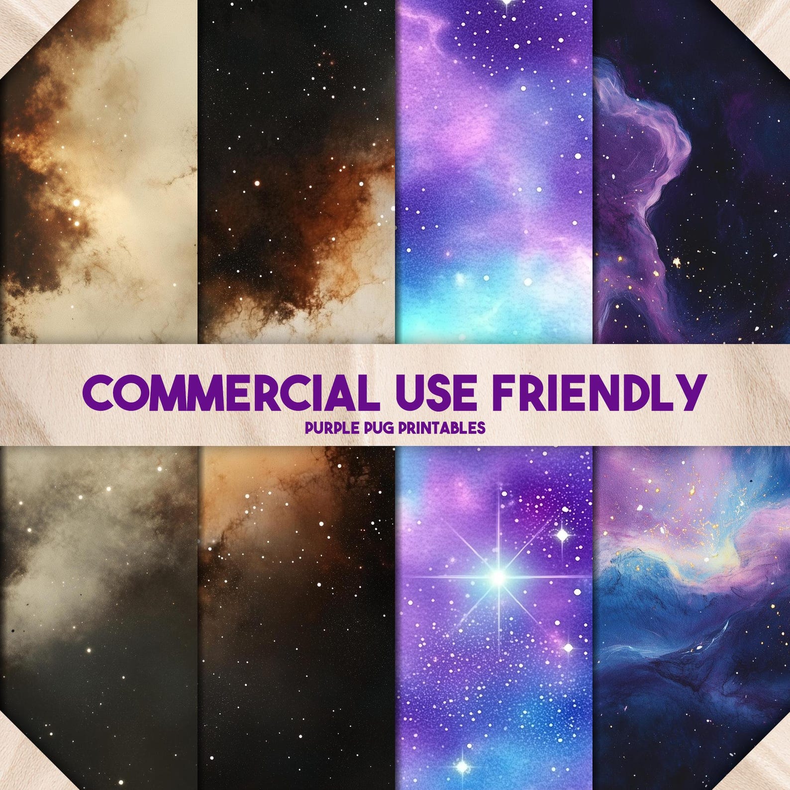 Watercolour Cosmo - Watercolour Galaxy Paper Pack, Hand Painted Nebula ...