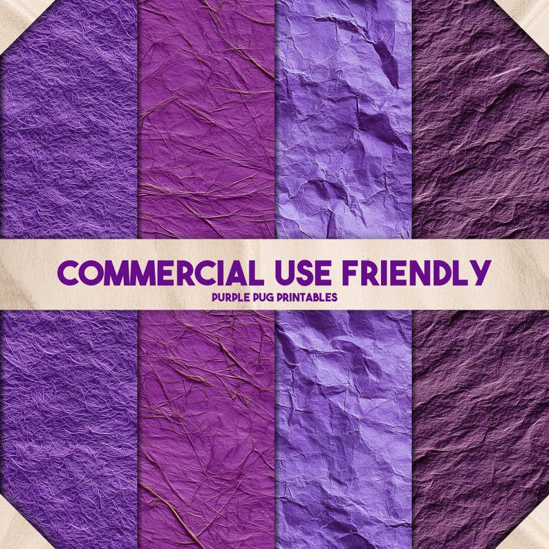 Textured Purple Paper Set - Seamless Purple Textured Digital Paper ...