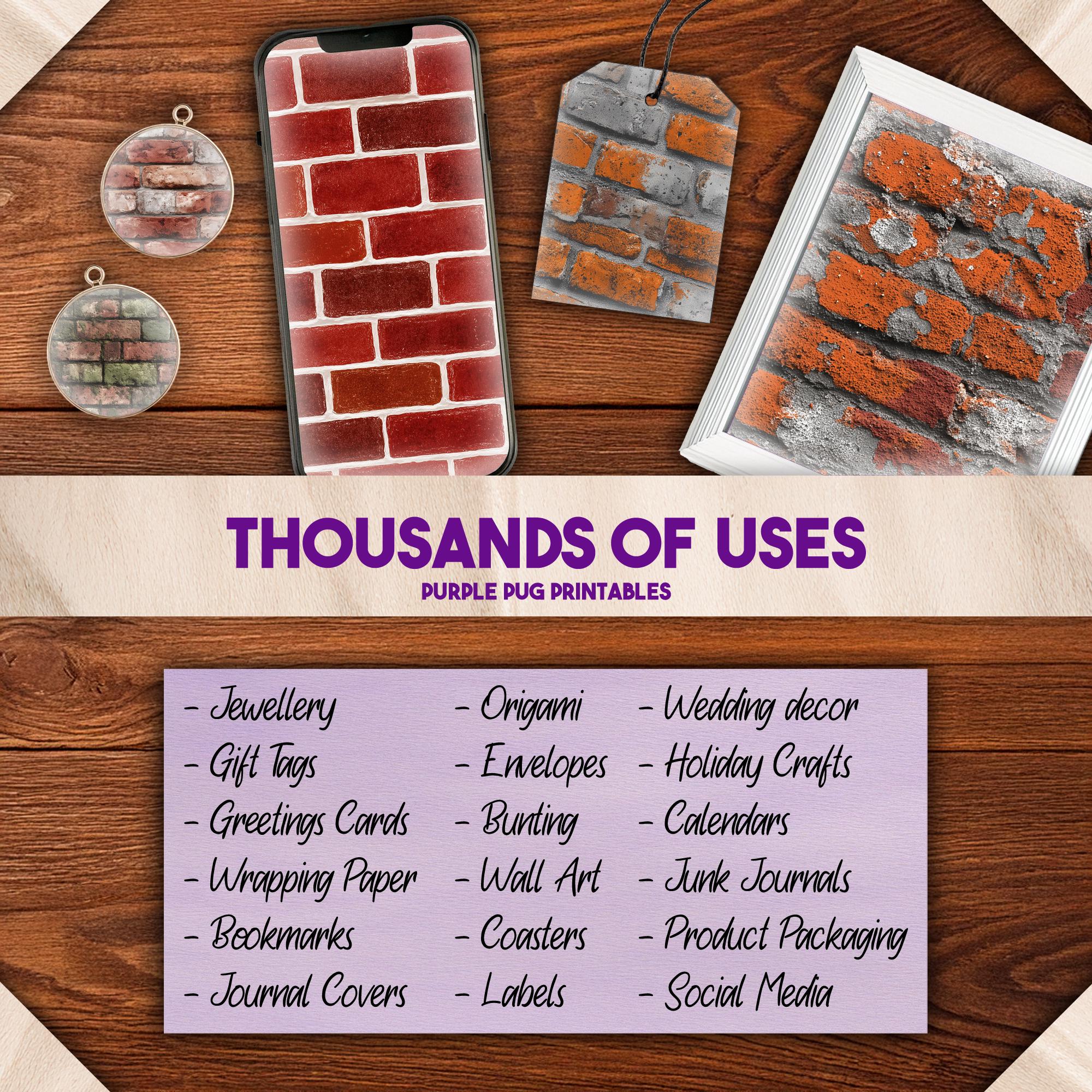 Vintage Masonry - Seamless Red Brick Digital Paper, Grunge Wall ...