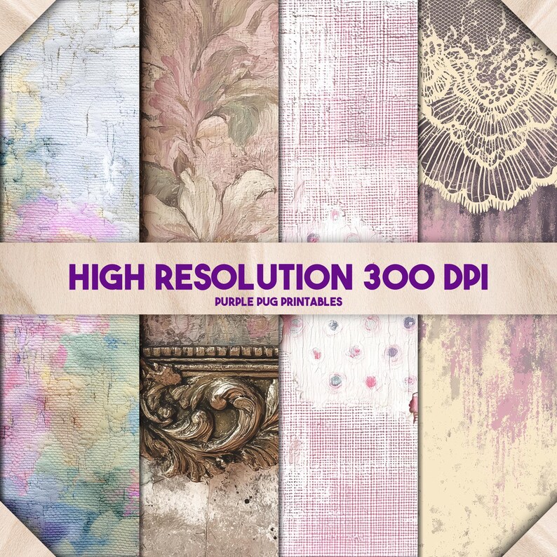 Shabby Chic Memoirs - Shabby Chic Digital Paper Pack, Floral Scrapbook ...