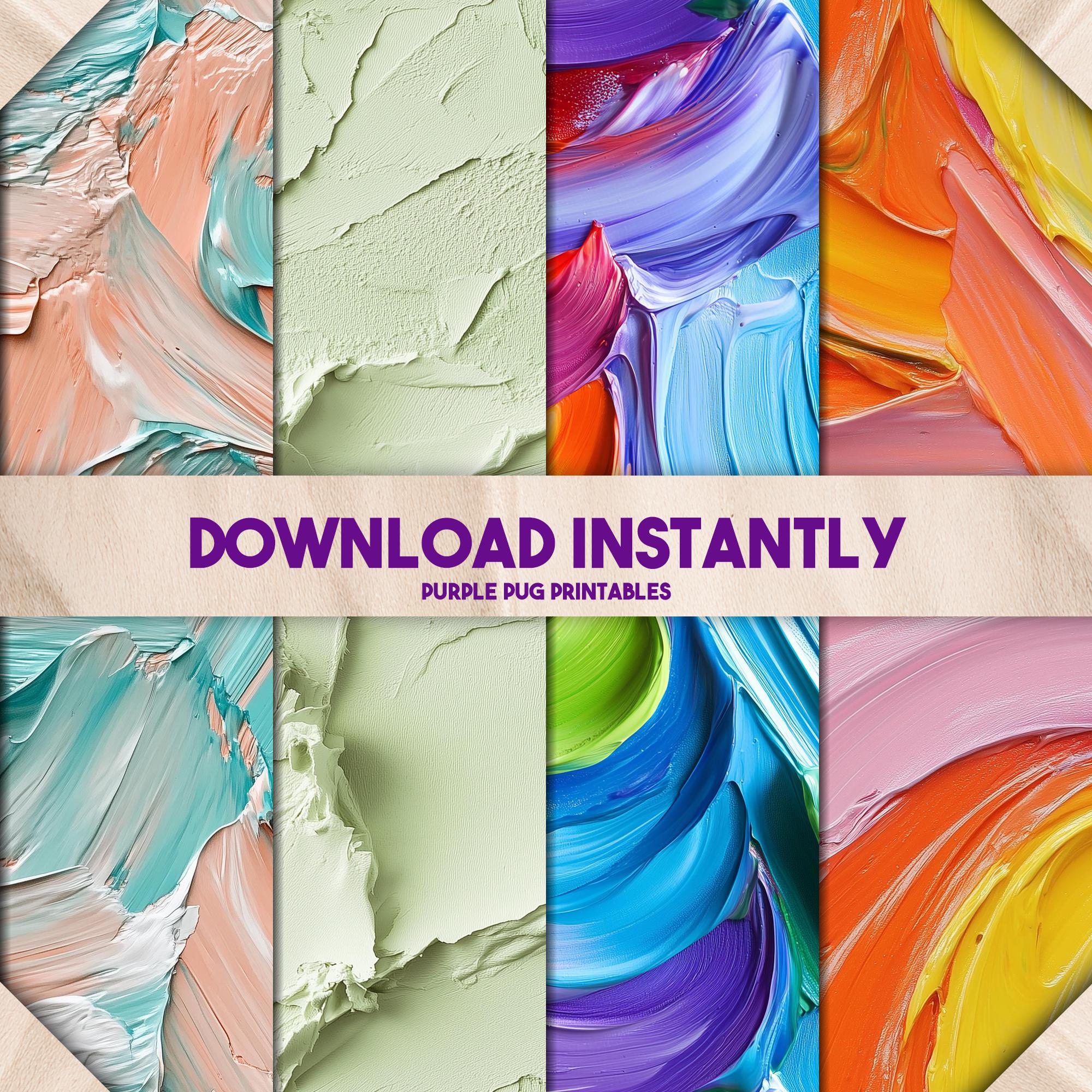Dreamy Dabs - Soft Paint Texture Backgrounds, Seamless Impasto Pastel ...