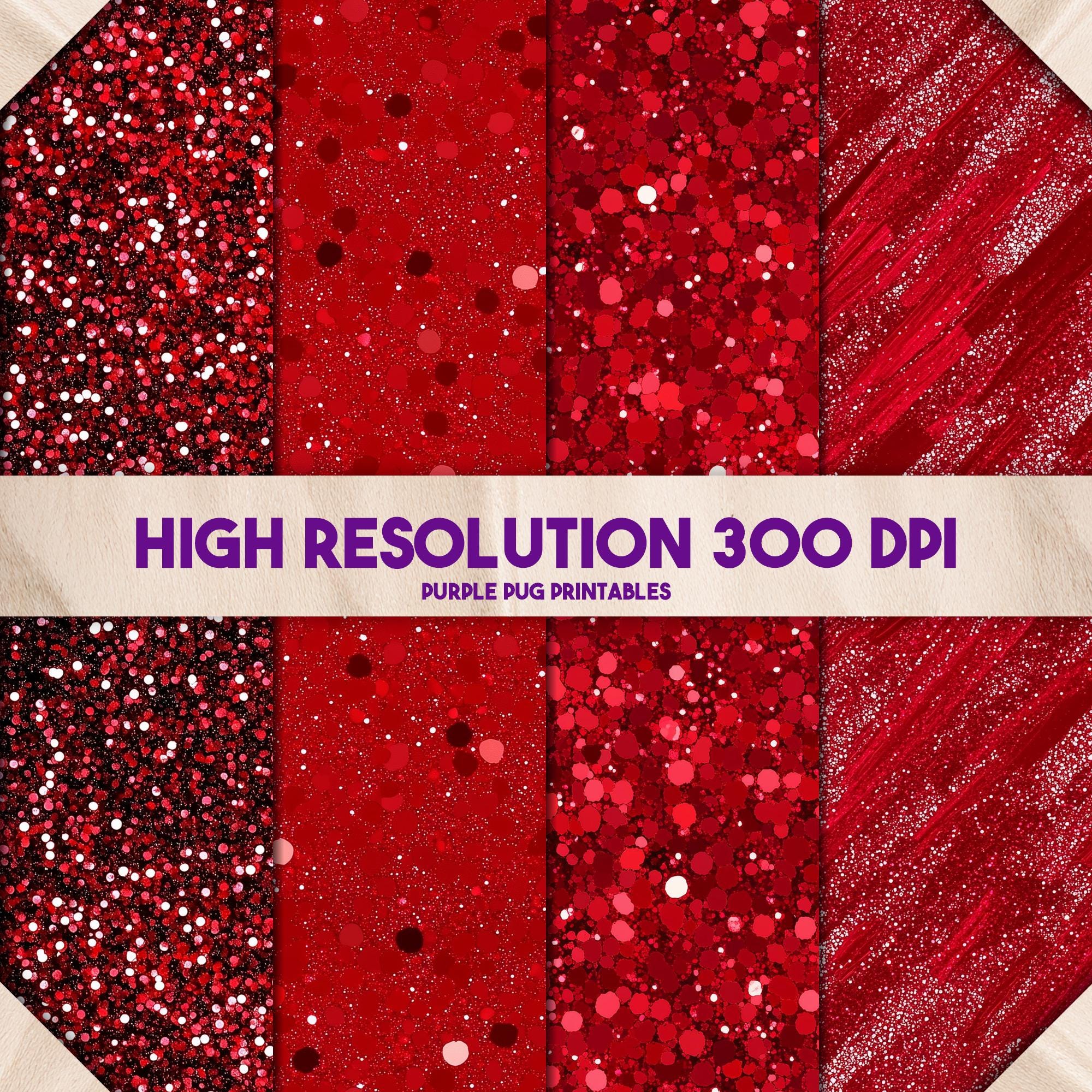 Red Glitter Papers- Seamless Red Glitter Digital Paper Pack, Shiny Red ...