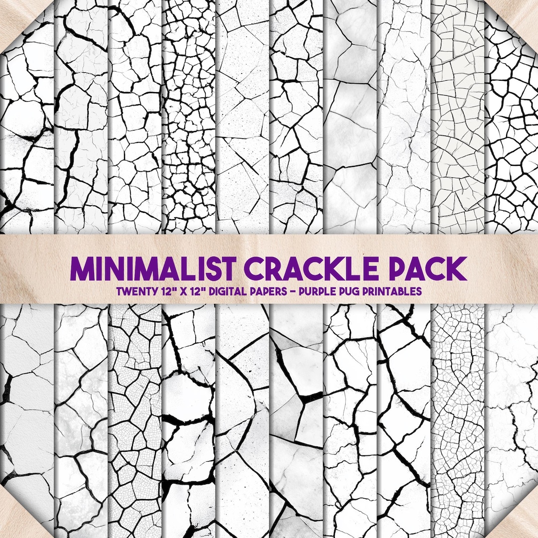 Minimalist Crackle Pack - Seamless Crackle Ceramic Textures, Black ...