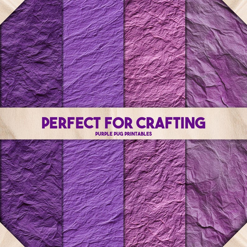 Textured Purple Paper Set - Seamless Purple Textured Digital Paper ...