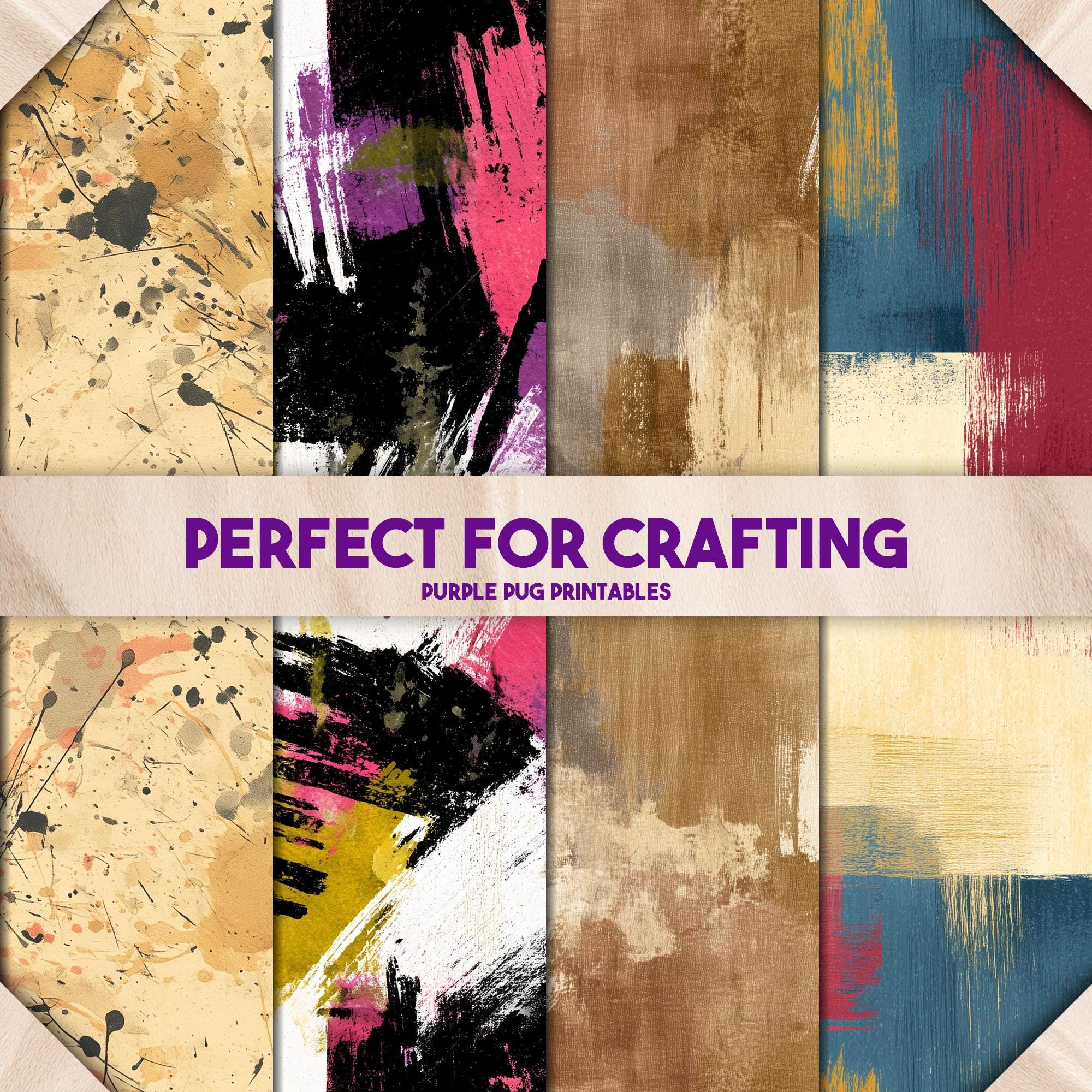 Splatter and Sway - Seamless Abstract Painterly Digital Paper, Mixed ...