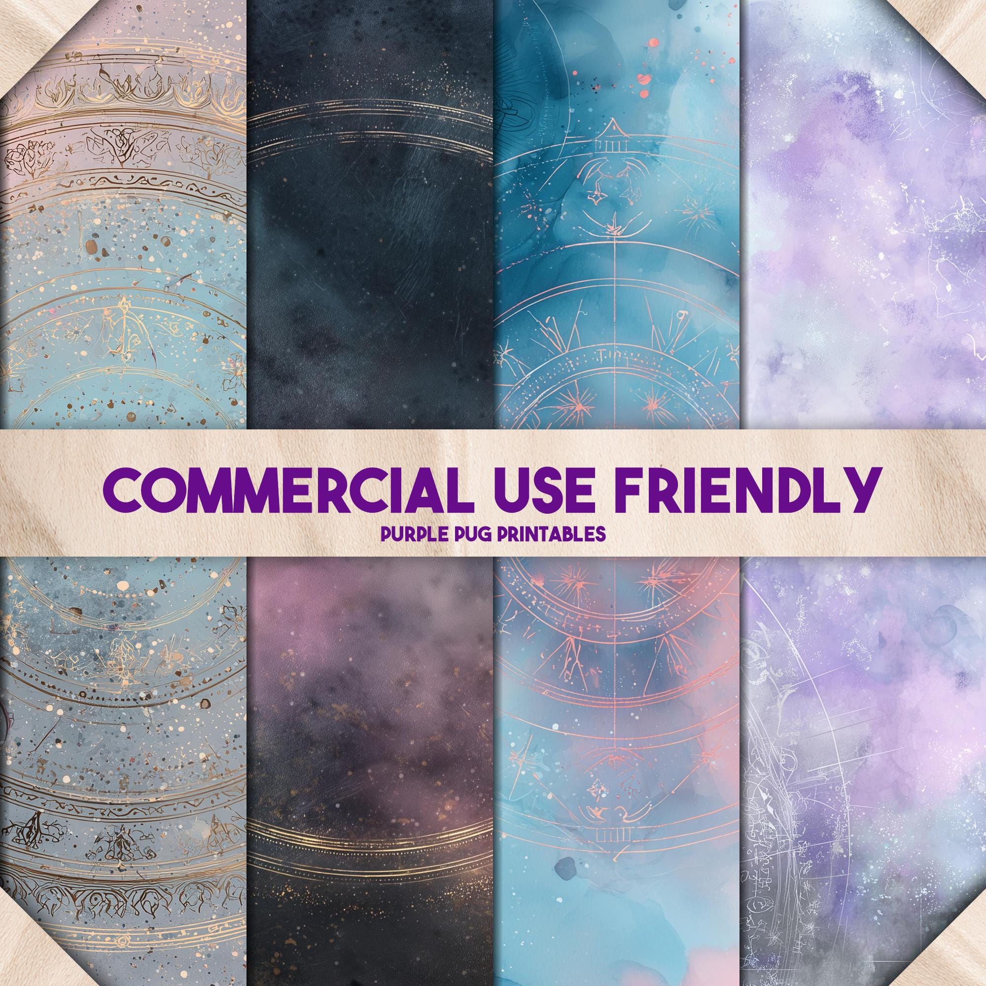 Soft Arcane Backgrounds - Digital Paper Pack, Pastel Celestial Textures ...