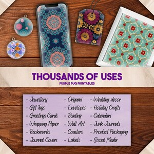 Bold Bohemian Set - Seamless Digital Paper Pack, Boho Floral Textures ...