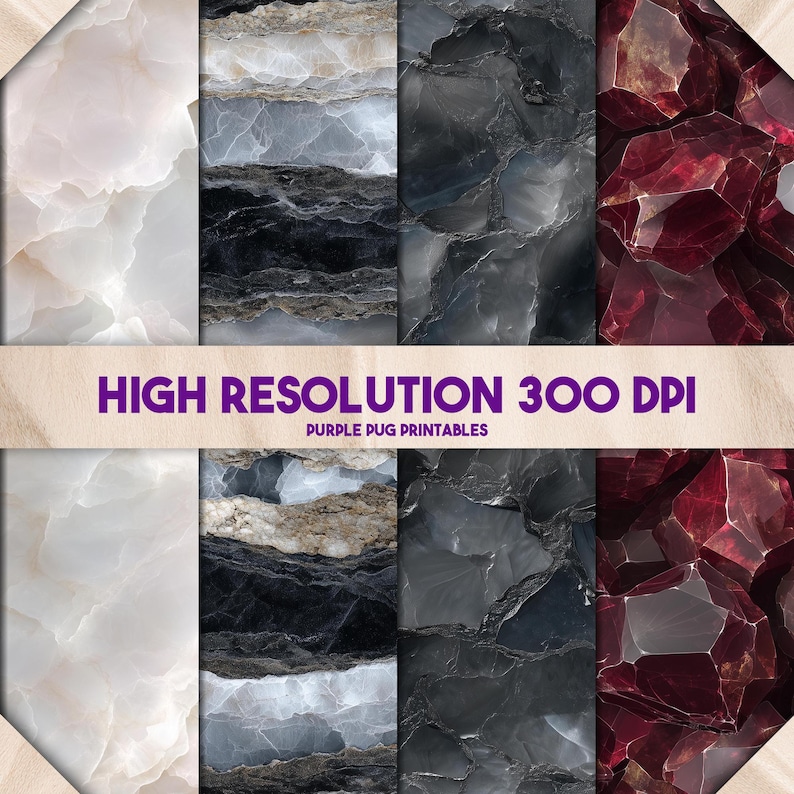 Gemstone Texture Pack - Seamless Gemstone Textures, Crystal Digital ...