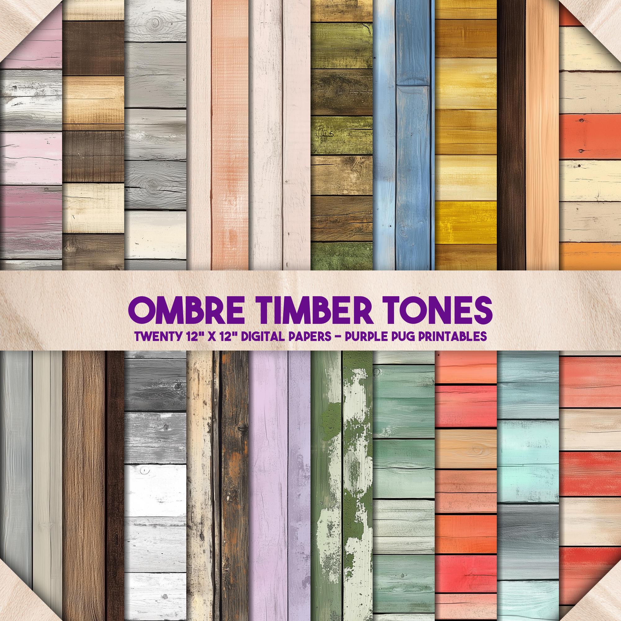Ombre Timber Tones - Ombre Wood Textures, Seamless Faded Plank Paper ...