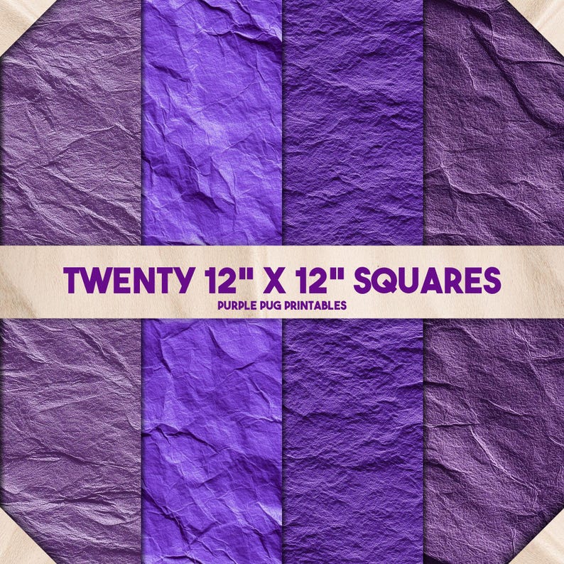 Textured Purple Paper Set - Seamless Purple Textured Digital Paper ...