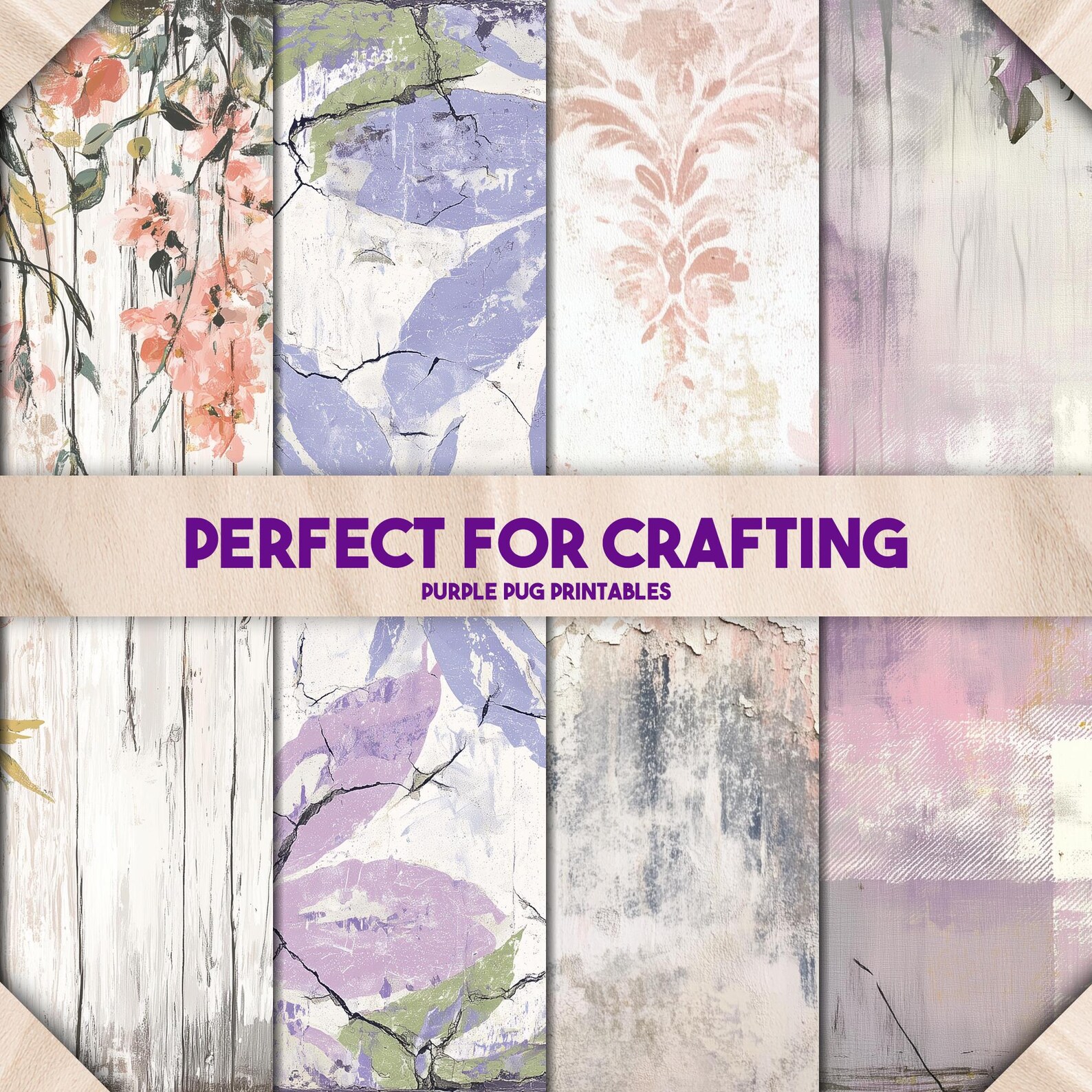 Shabby Chic Memoirs - Shabby Chic Digital Paper Pack, Floral Scrapbook ...