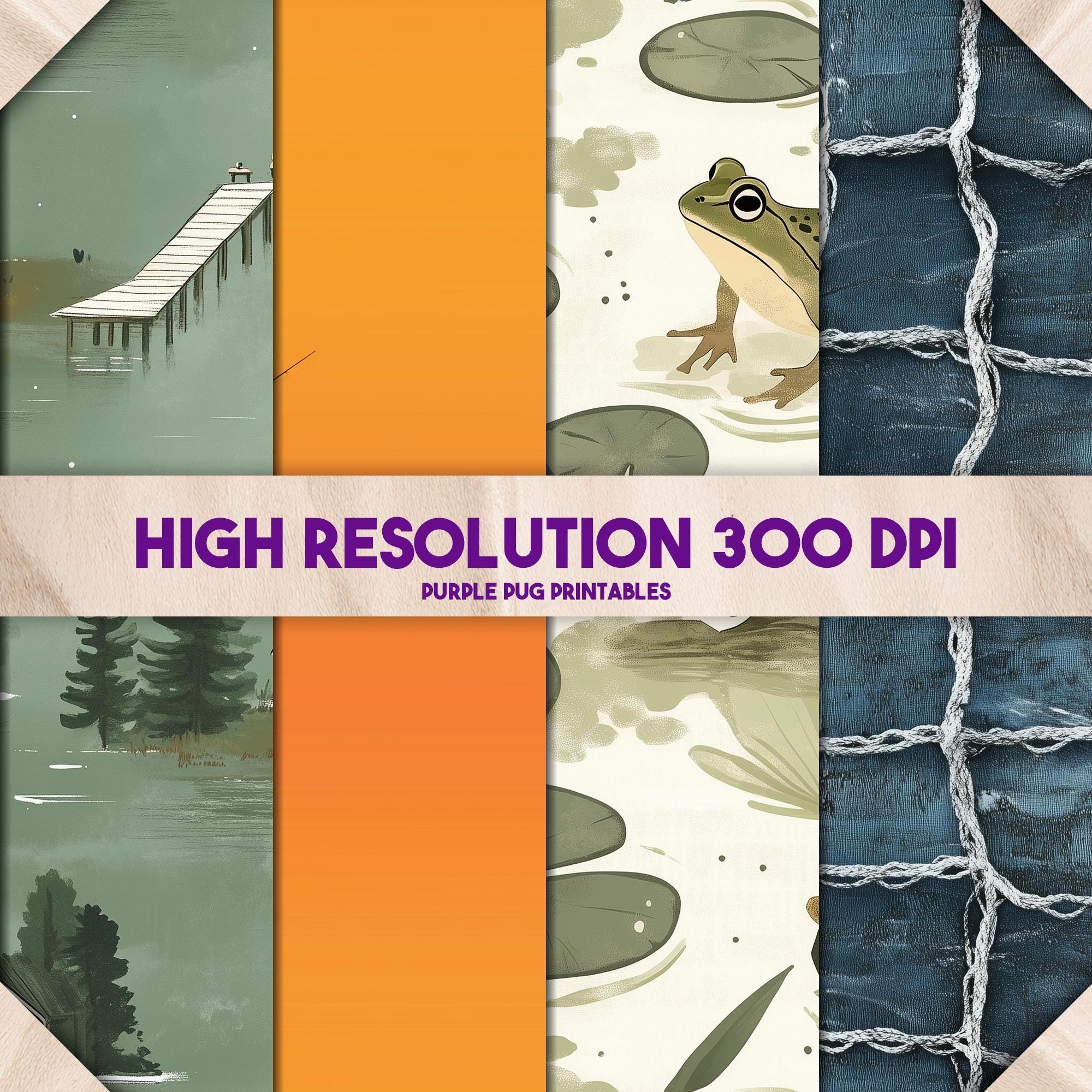 Gone Fishing – Seamless Fishing Digital Paper Pack, Angler Scrapbook ...