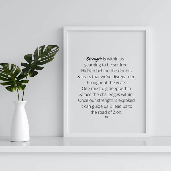 Strength Poem - Etsy