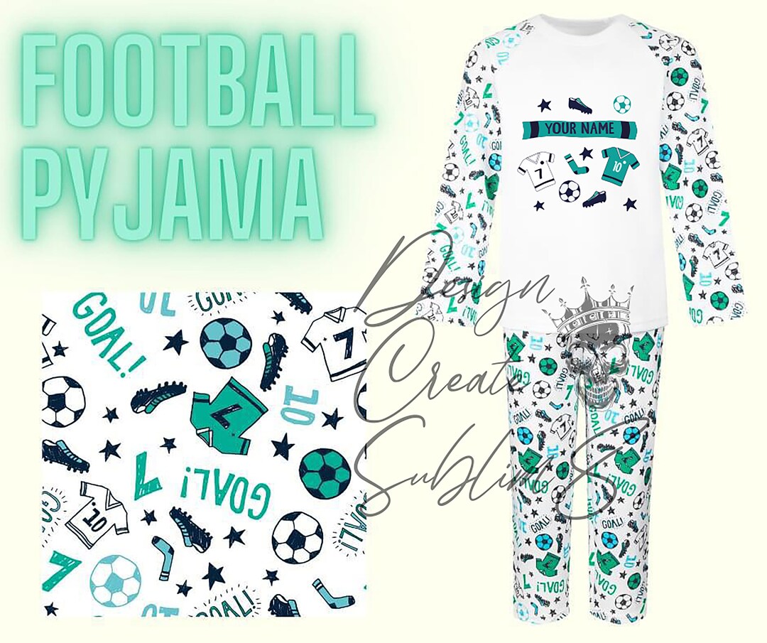Football Pyjama Design Pack - Etsy