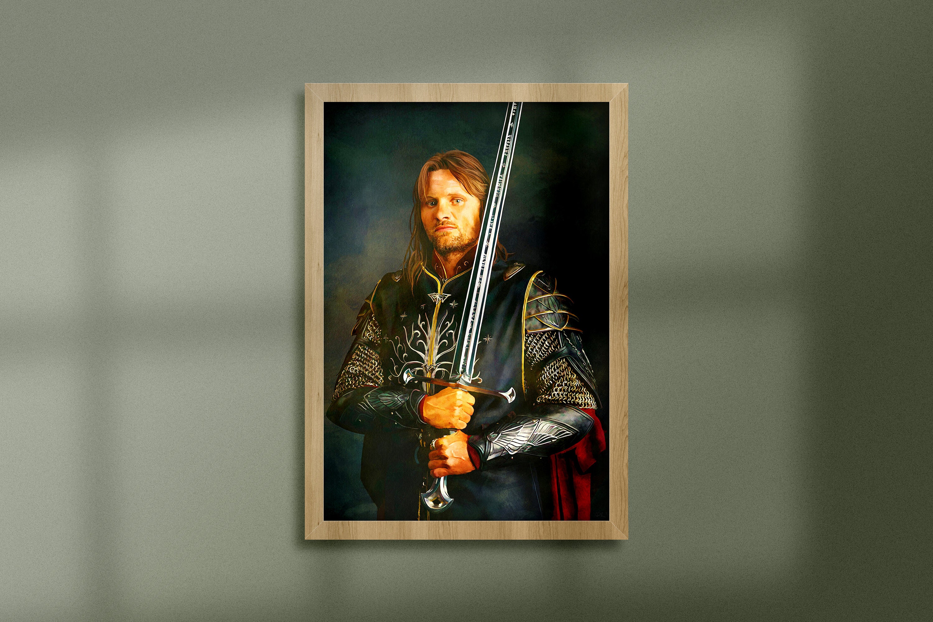 The Lord of the Rings Painting Aragorn Wall Art the Lord of - Etsy