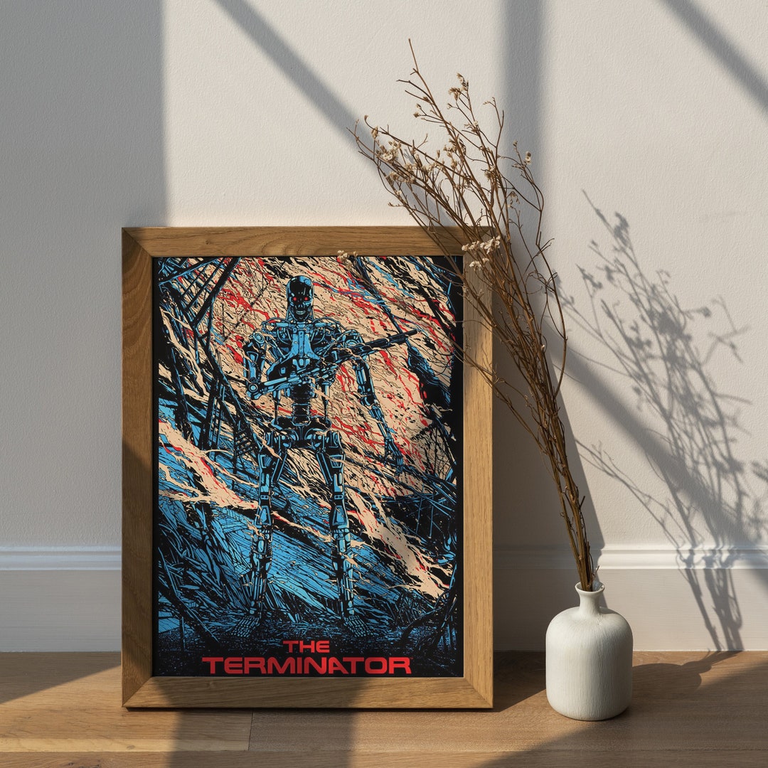 The Terminator Illustration the Terminator Wall Art the Terminator ...