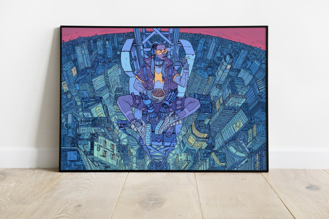 Neuromancer Illustration Neuromancer Wall Art Neuromancer - Etsy