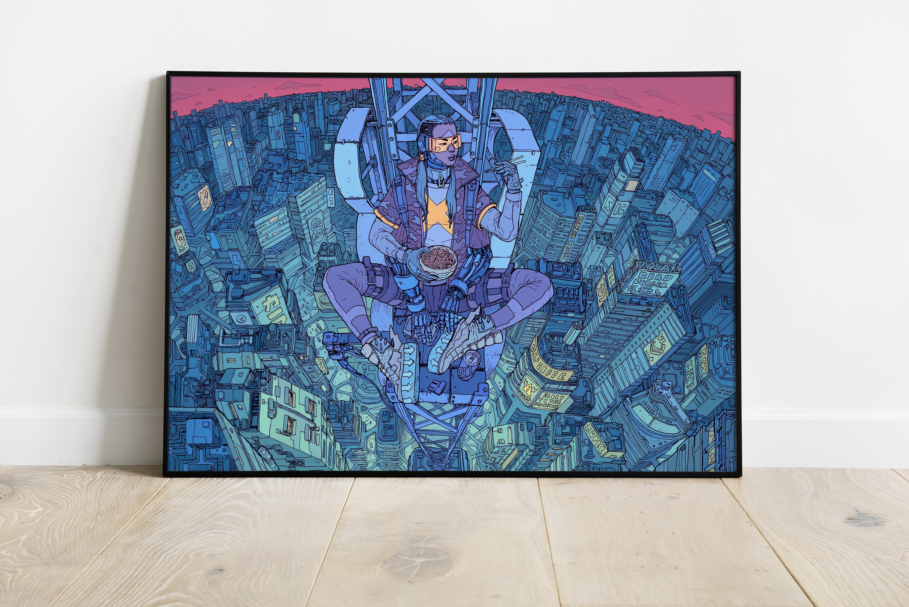 Neuromancer Illustration Neuromancer Wall Art Neuromancer - Etsy