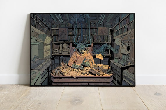 Neuromancer Illustration Neuromancer Wall Art Neuromancer - Etsy