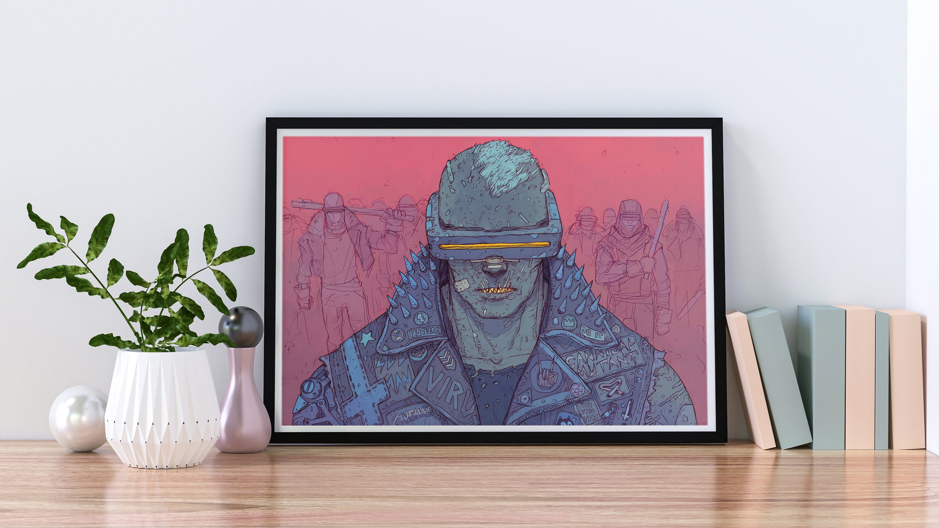 Neuromancer Illustration Neuromancer Wall Art Neuromancer Novel Poster ...