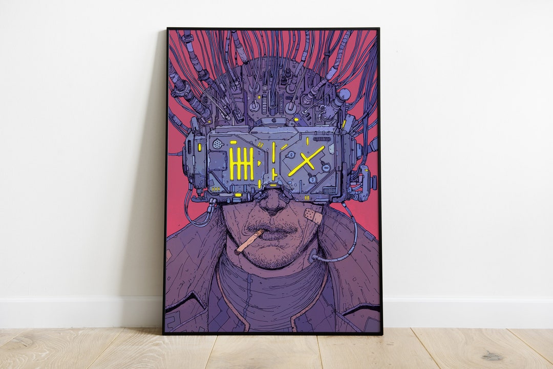 Neuromancer Illustration Neuromancer Wall Art Neuromancer Novel Poster ...