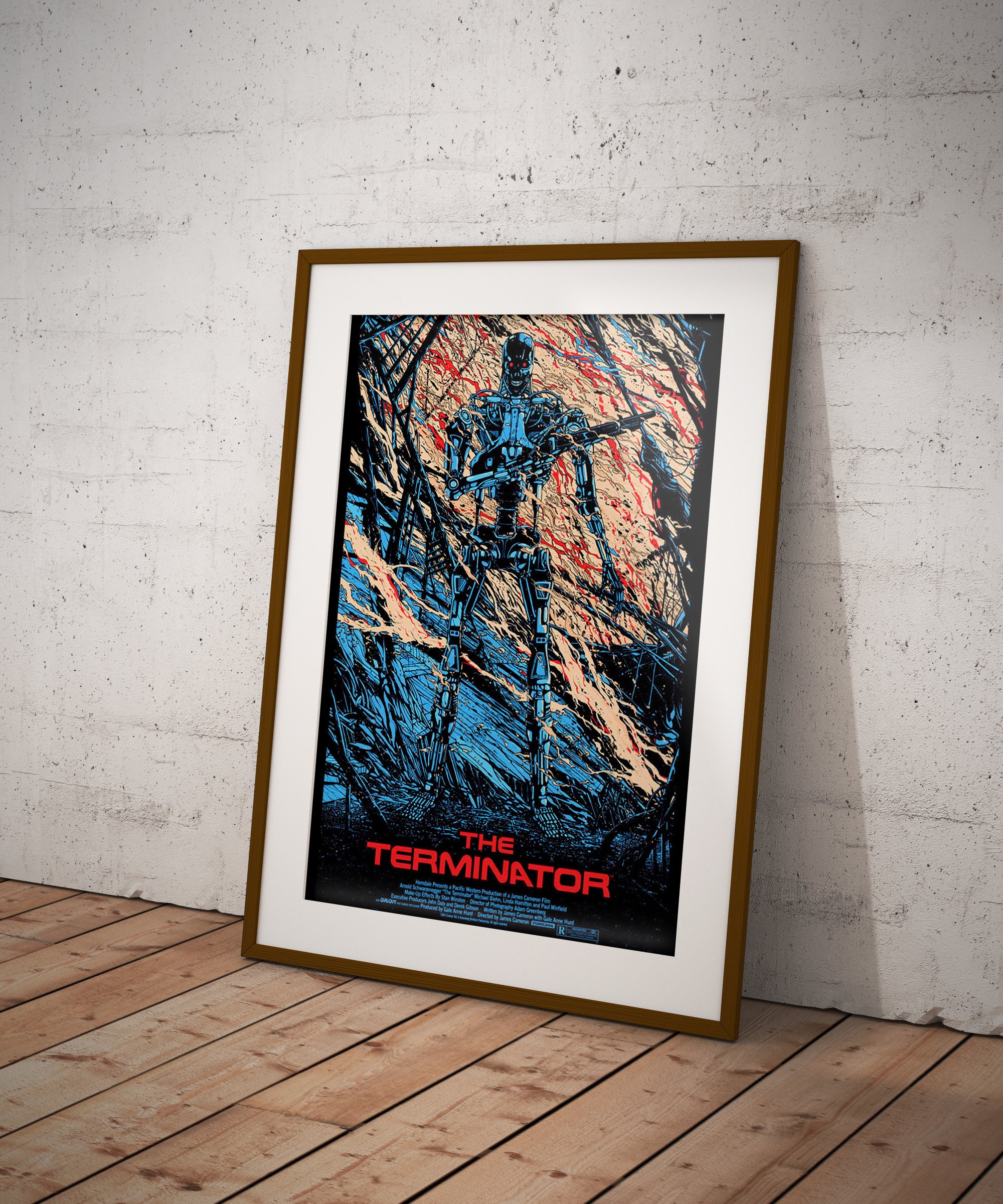 The Terminator Illustration the Terminator Wall Art the - Etsy