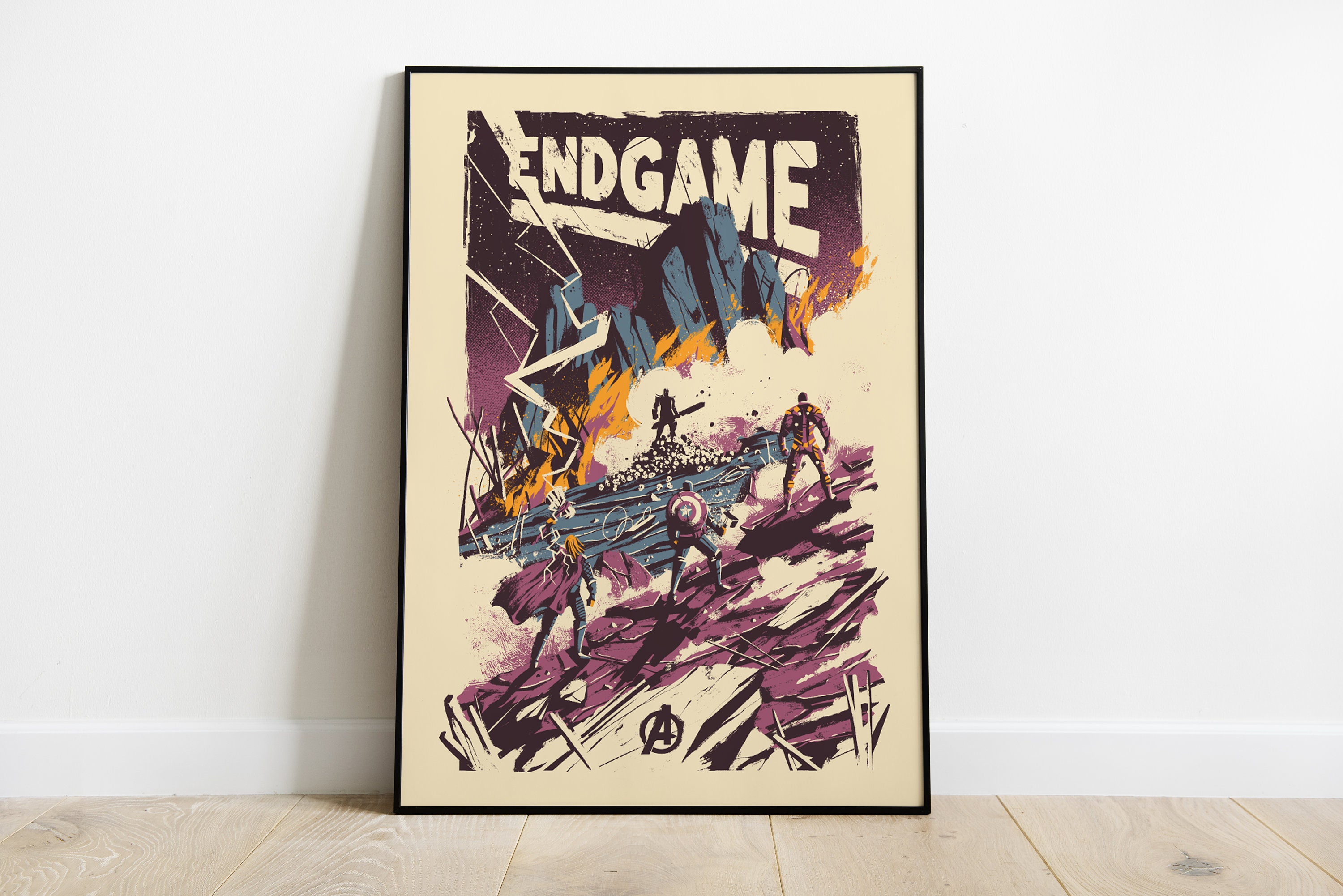 End Game Illustration Avengers End Game Wall Art Marvel Movie Poster ...