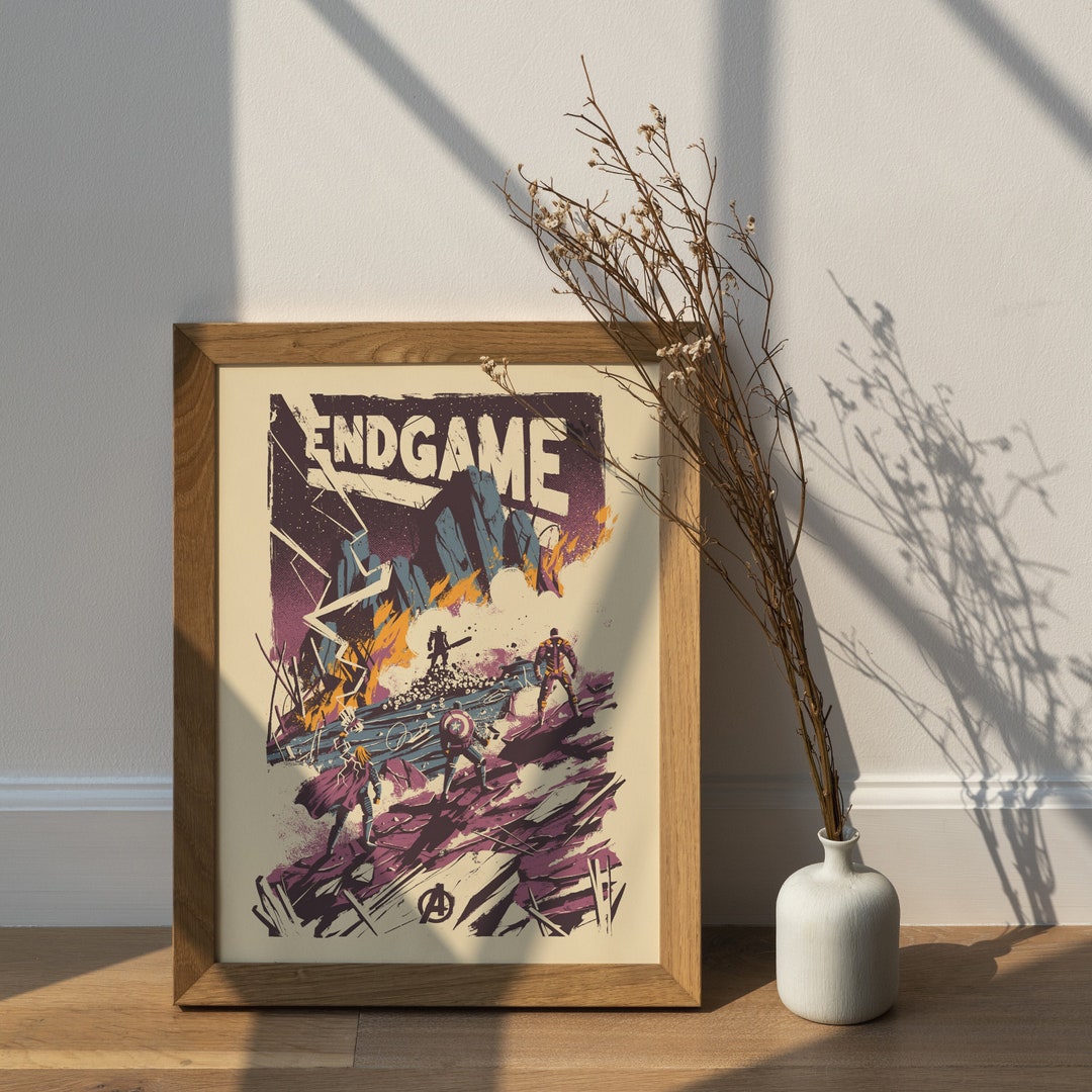 End Game Illustration Avengers End Game Wall Art Marvel Movie Poster ...