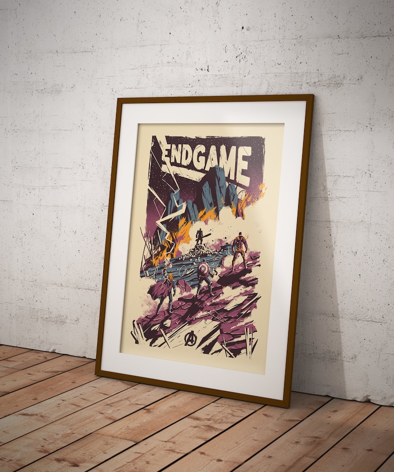 End Game Illustration Avengers End Game Wall Art Marvel Movie Poster ...