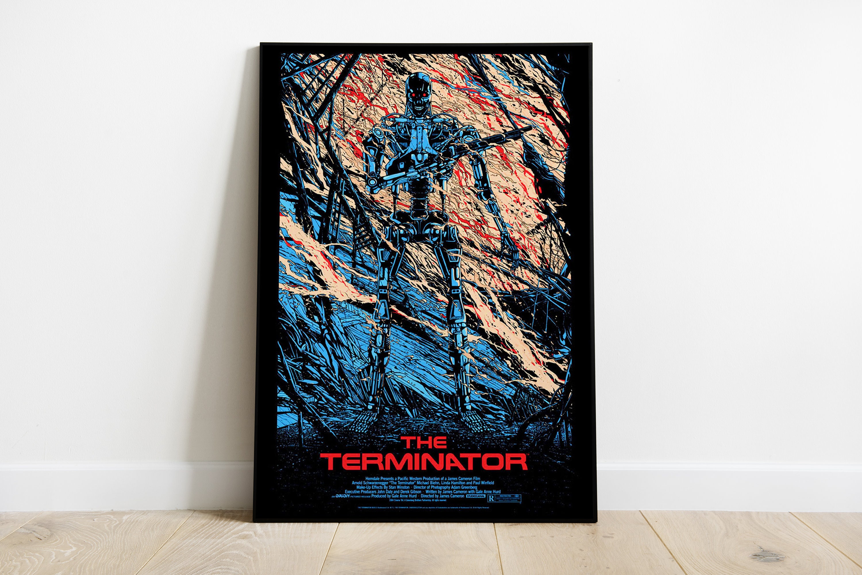 The Terminator Illustration the Terminator Wall Art the Terminator ...