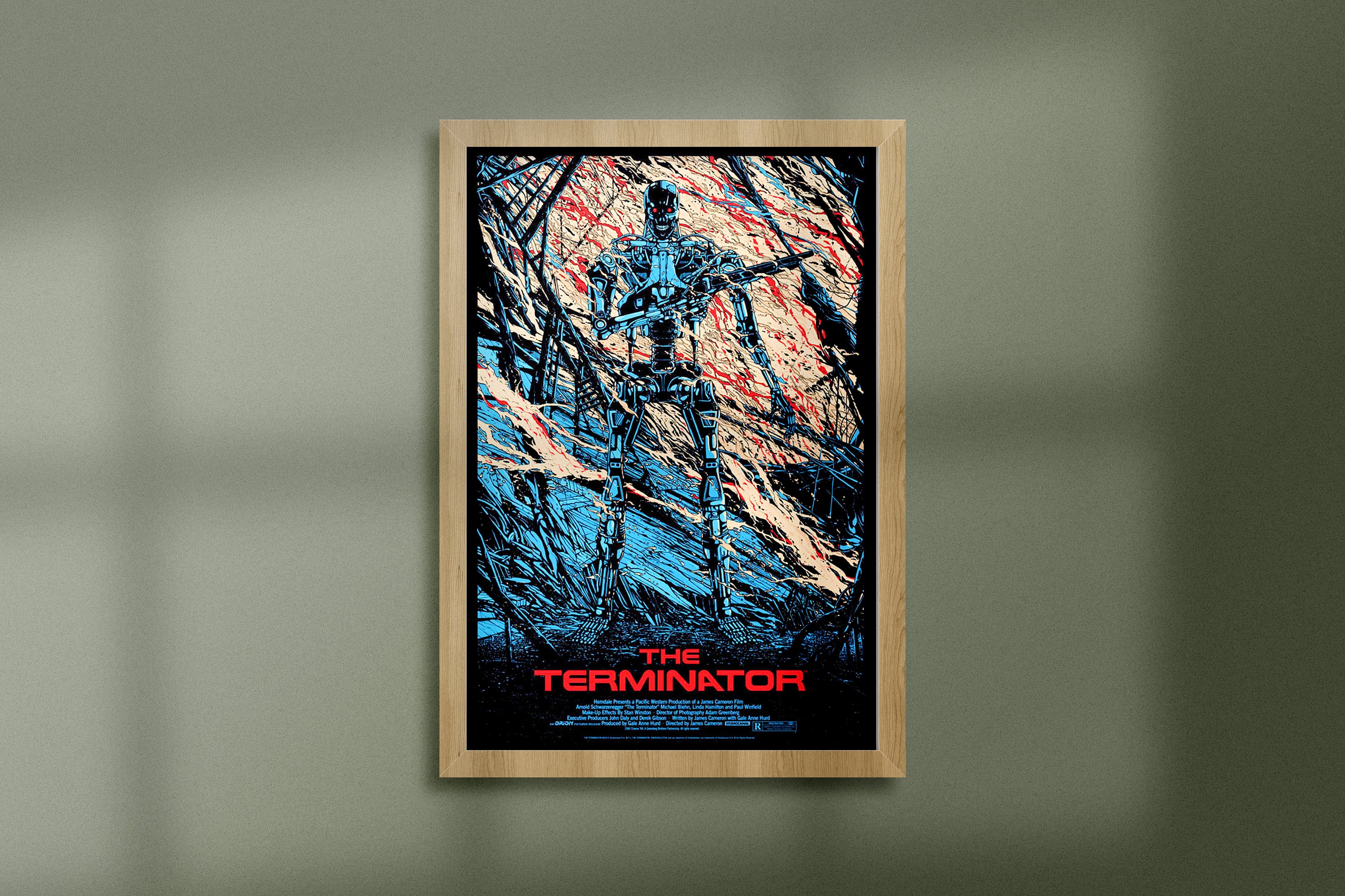 The Terminator Illustration the Terminator Wall Art the - Etsy