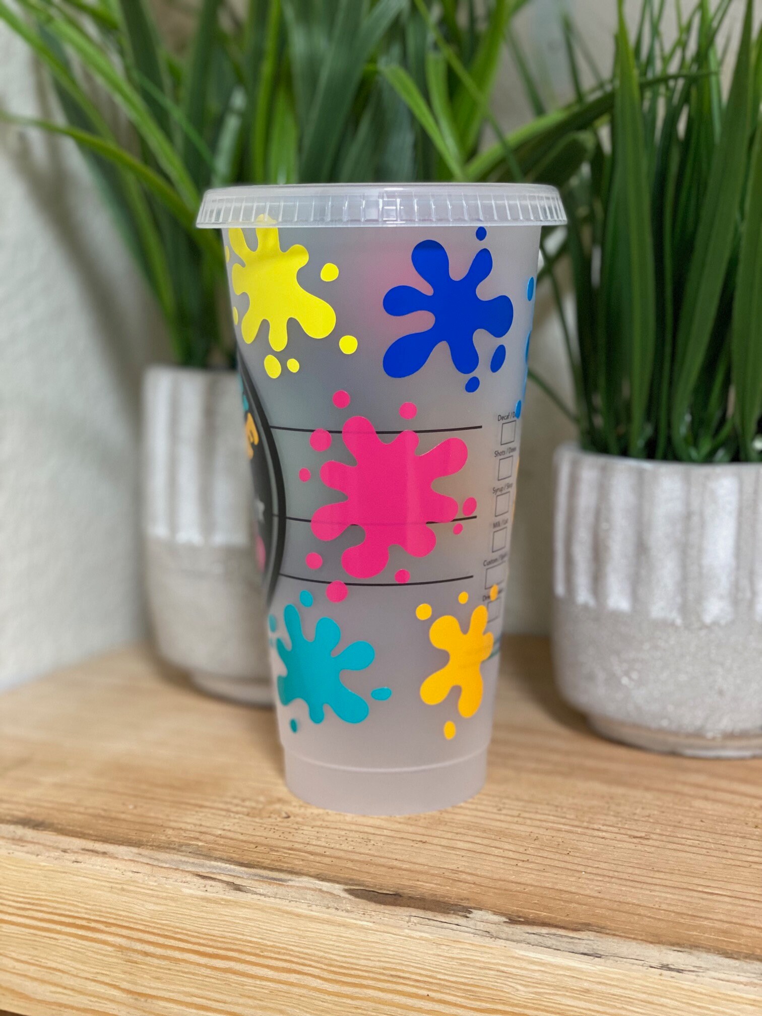 Art Love Coffee, Painters Splash Cup, Custom Artist Cup, Custom Paint ...