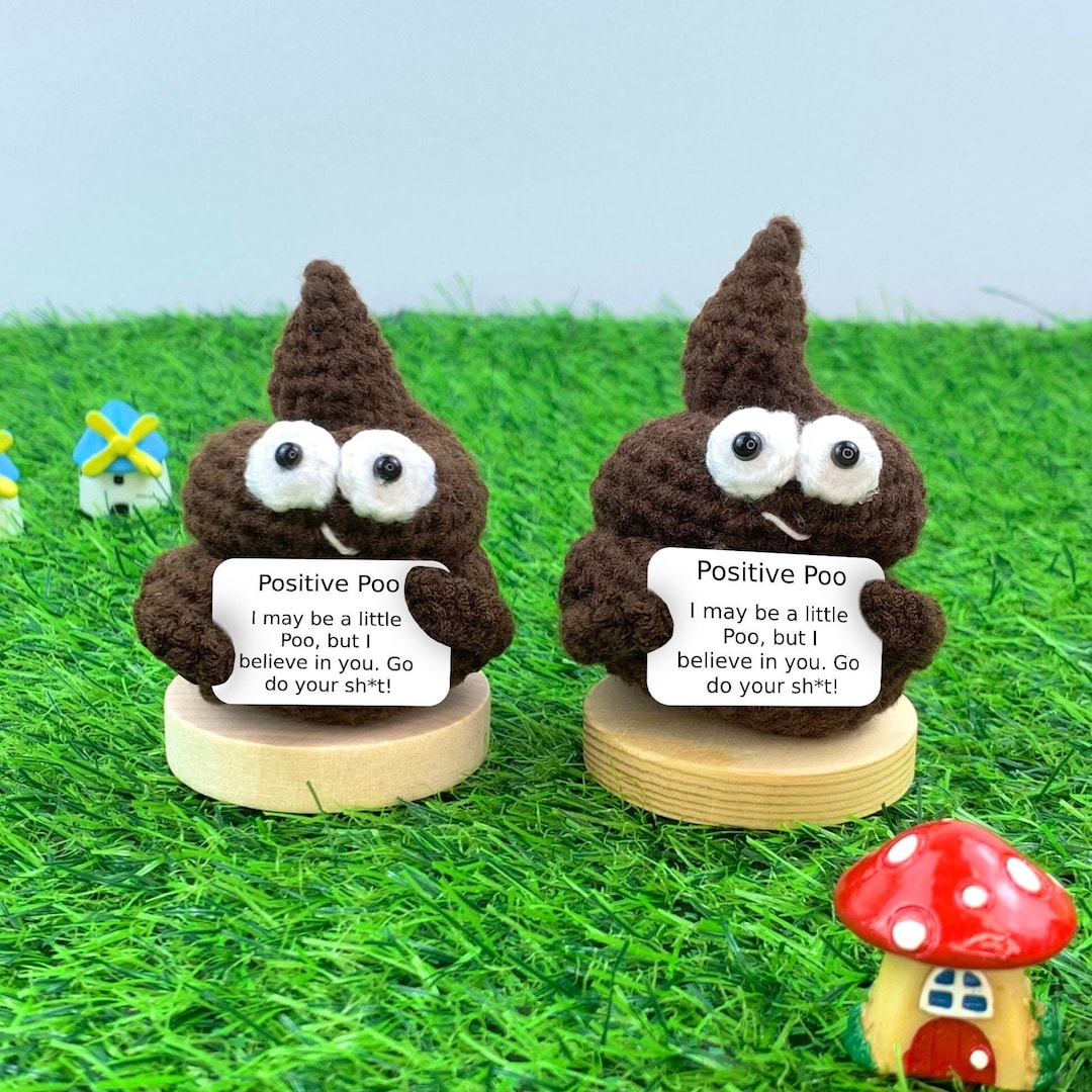 Poo Crochet Pattern, Positive Poop Tutorial PDF, Handmade Cheering up ...