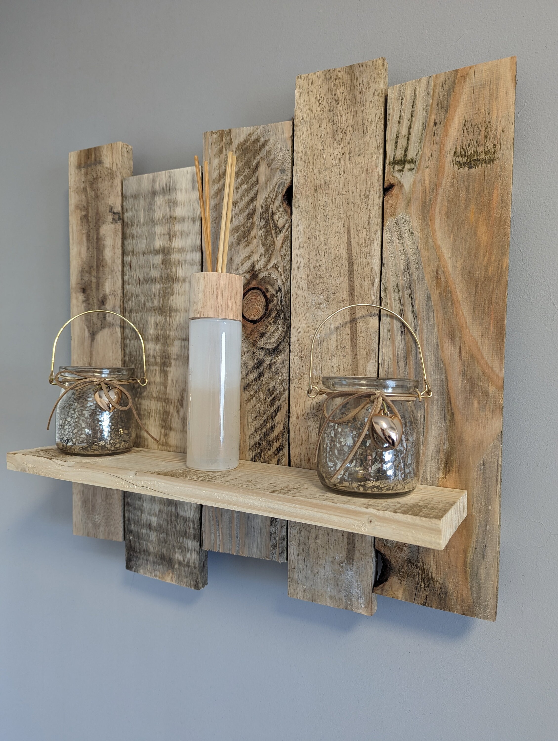 Rustic Pallet Wood Shelving - Etsy UK