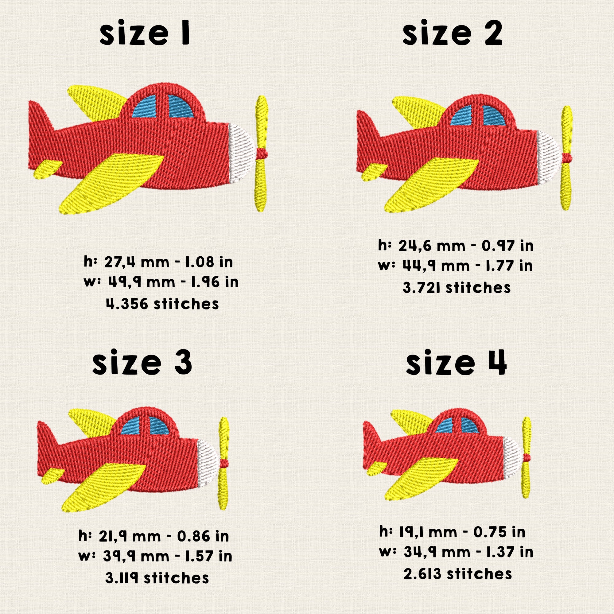 Airplane Mini Embroidery Design Machine Pattern File Child - Etsy