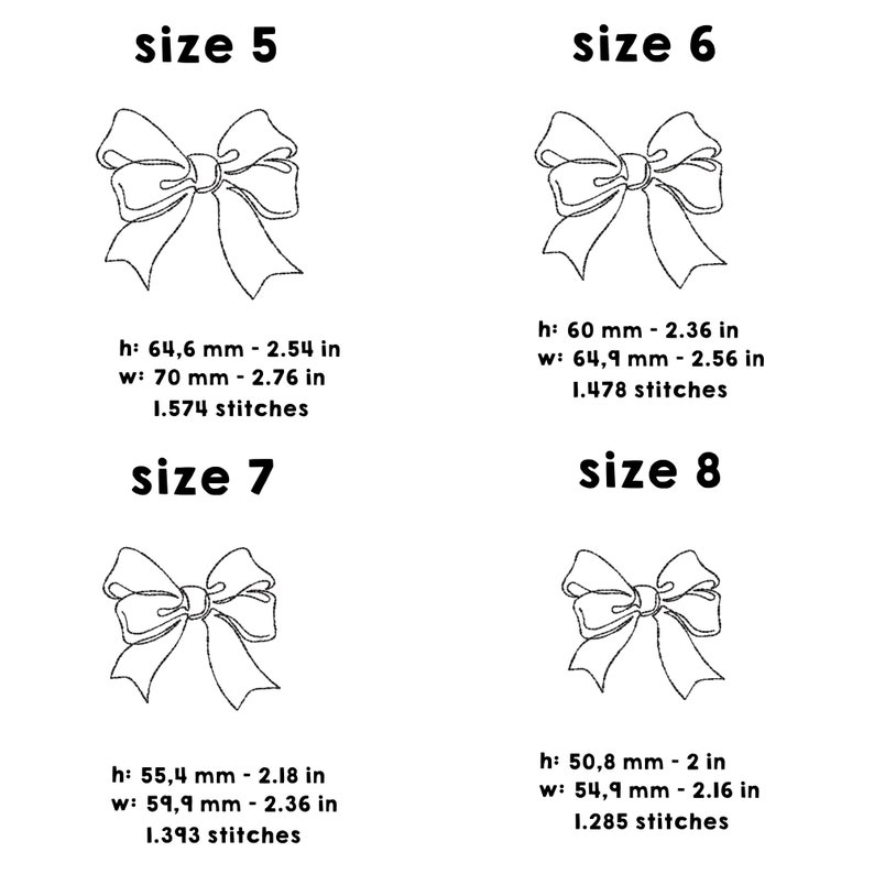 Bow Line Art Simple Single Color Mini Embroidery Design Machine Pattern ...