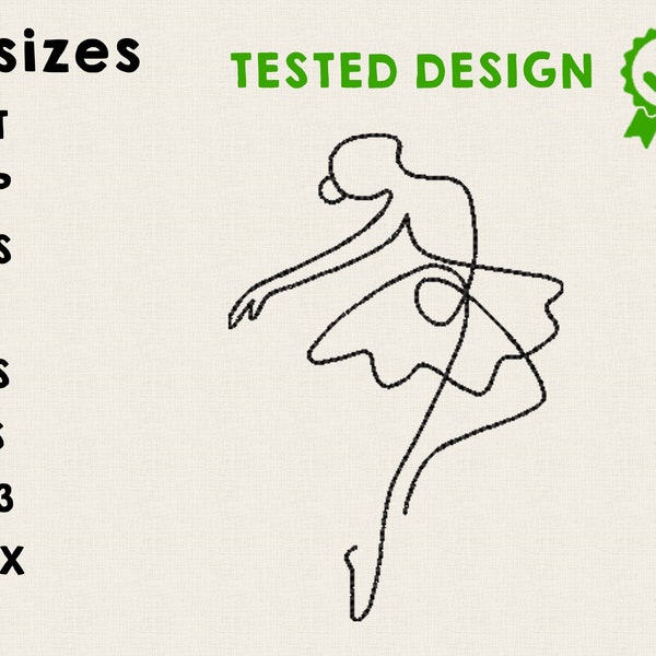 Dancer Embroidery Design - Etsy