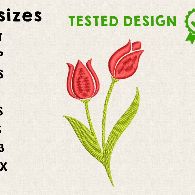 Tulip Embroidery - Etsy