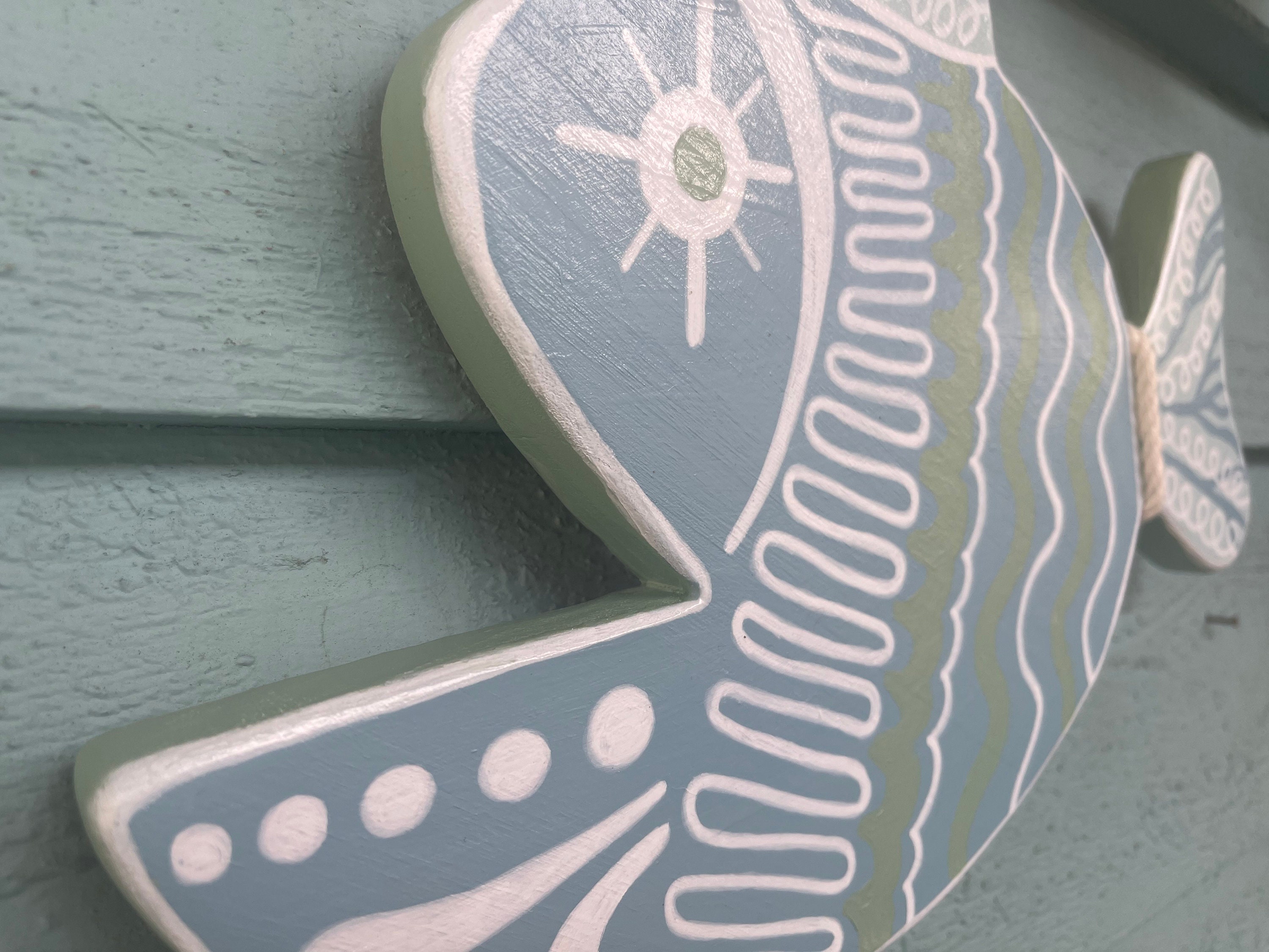 Painted Wooden Fish, Painted Fish, Fish Art, Beach Decor, Coastal Decor ...