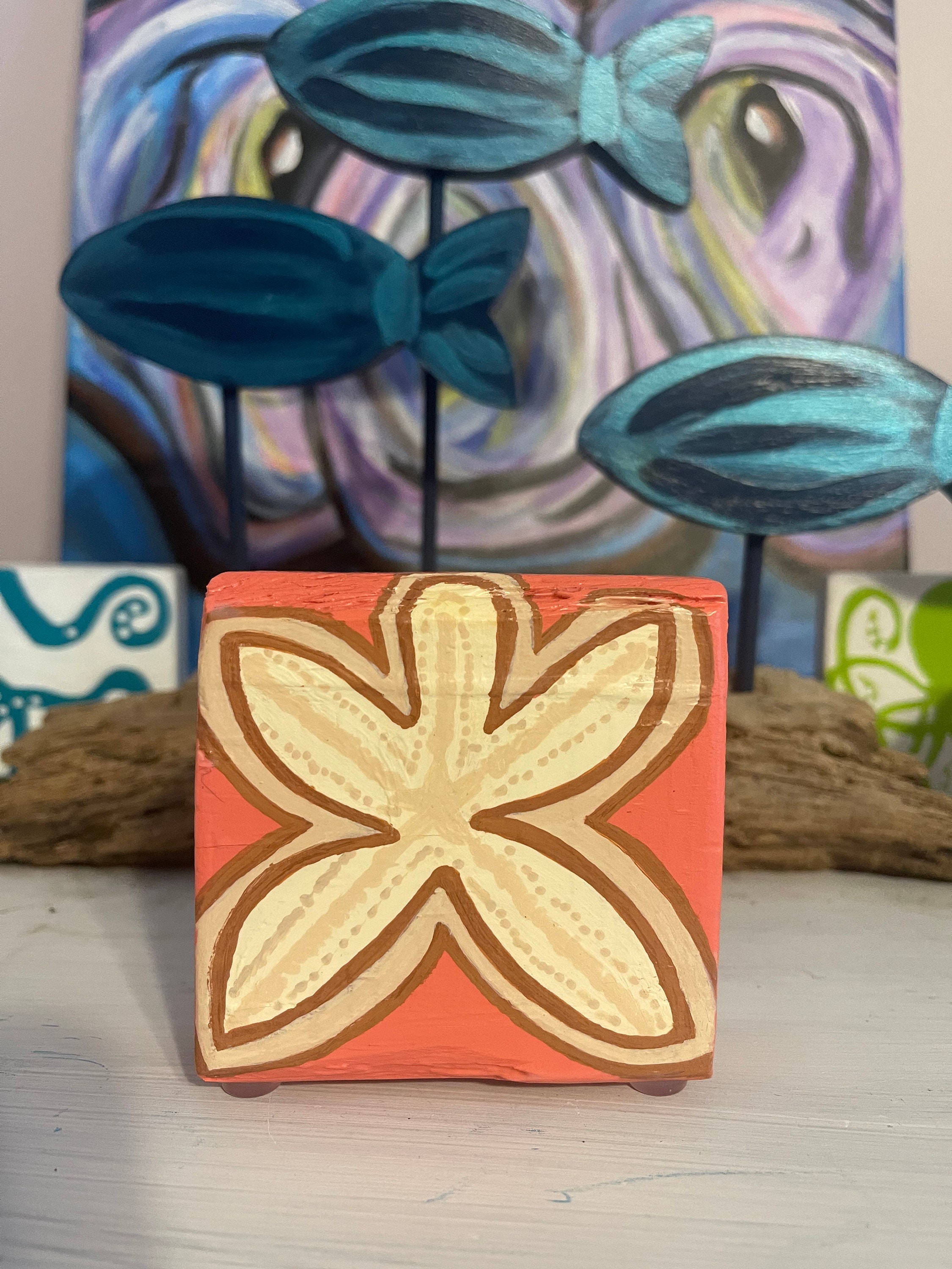 Repurposed Wooden Block Art / Home Decor / Coastal Decor - Etsy