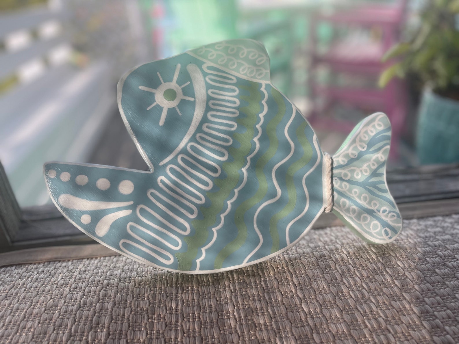 Painted Wooden Fish, Painted Fish, Fish Art, Beach Decor, Coastal Decor ...