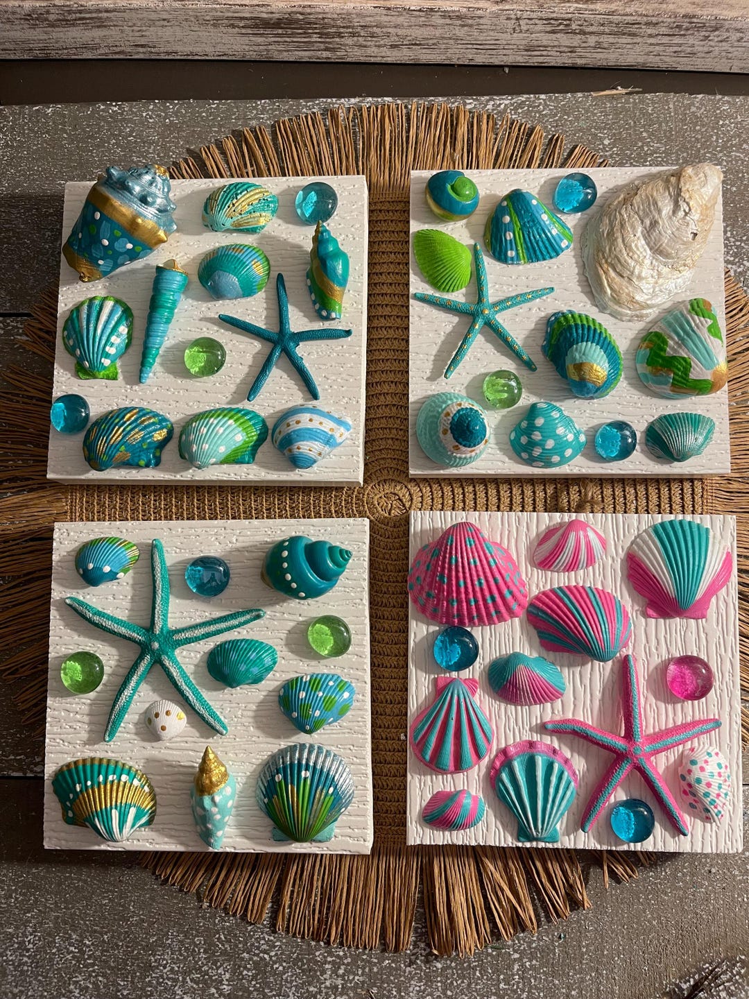 Hand-painted Shell Wall Art - Etsy