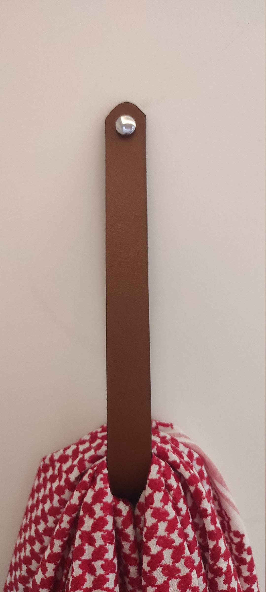 Full Grain Leather Wall Organizer Straps Set of 2 Floating Shelf ...