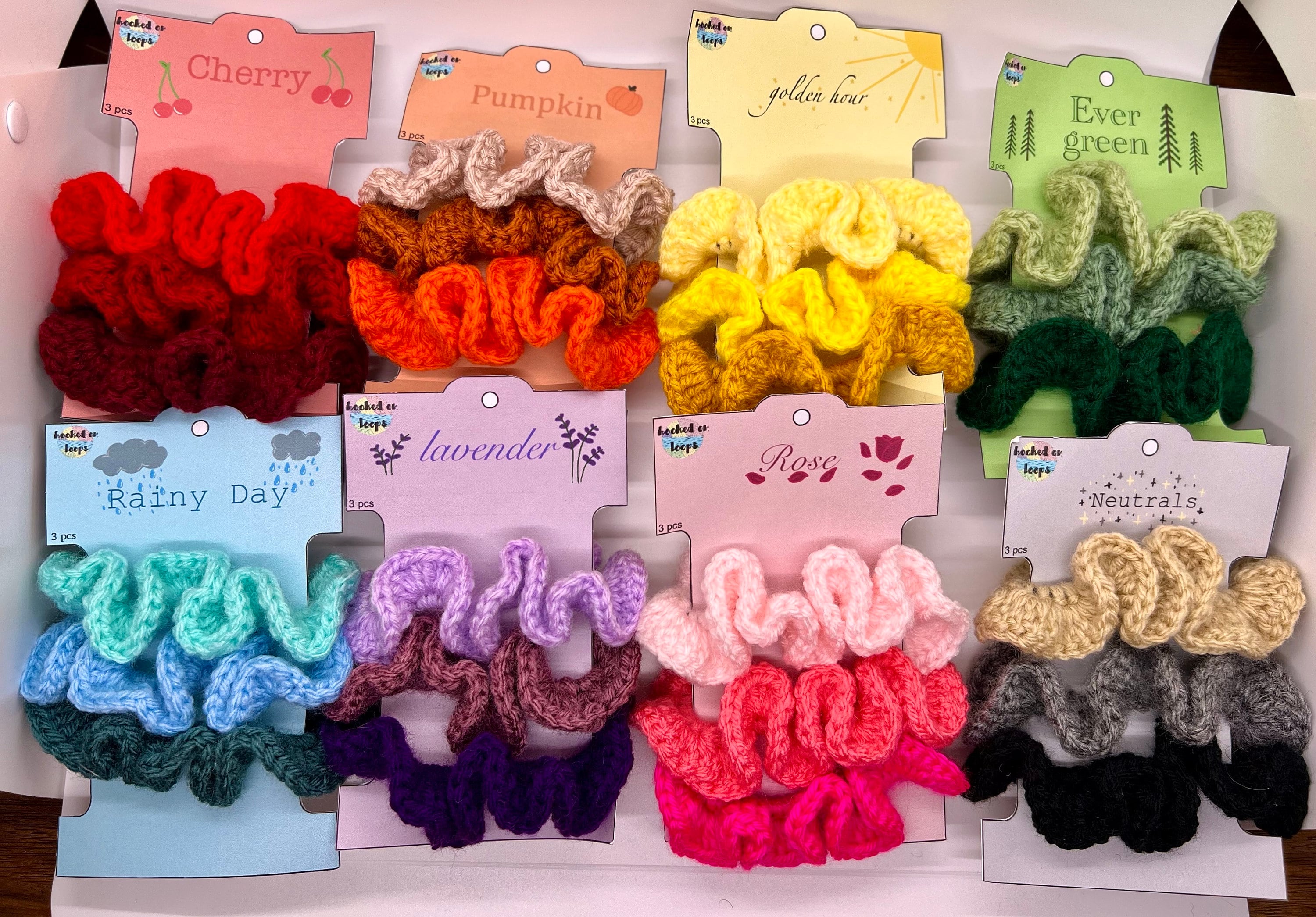 Crochet Scrunchies! (packs of Three) - Etsy
