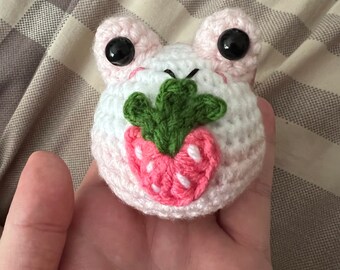 Strawberry Frog Plush Toy - Etsy