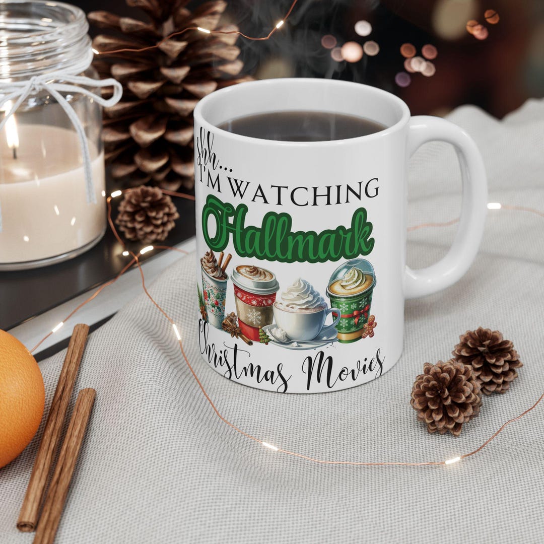 Shh...i'm Watching Hallmark Christmas Movies Mug - Etsy