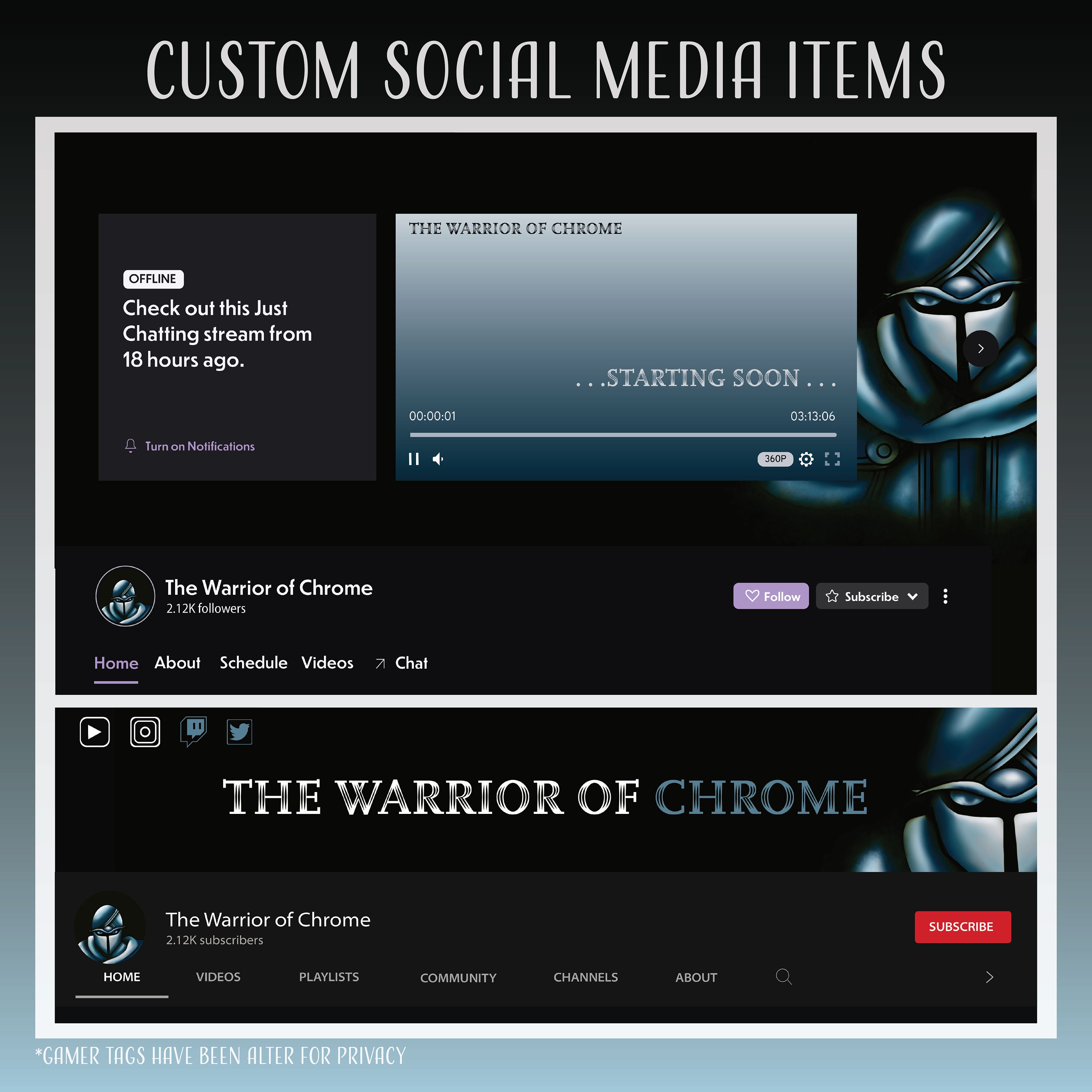 Social Media Branding Gamer Streamer Influencer Aesthetic - Etsy