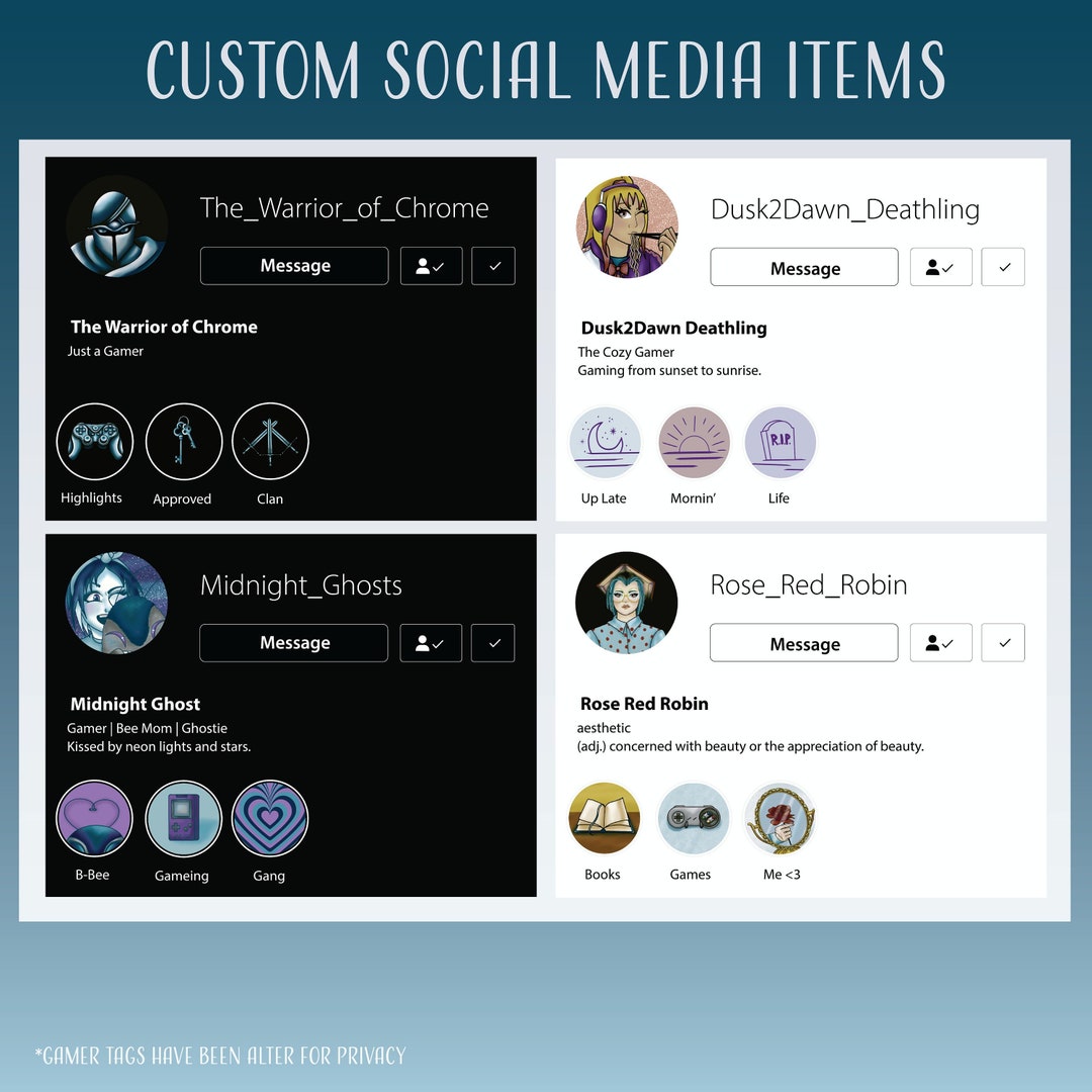 Social Media Branding Gamer, Streamer, Influencer, Aesthetic Seeker - Etsy